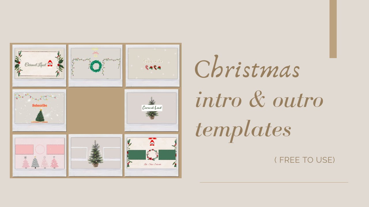CHRISTMAS INTRO & OUTRO TEMPLATES ☃️ (free to use) 🎄 | Aesthetic ...