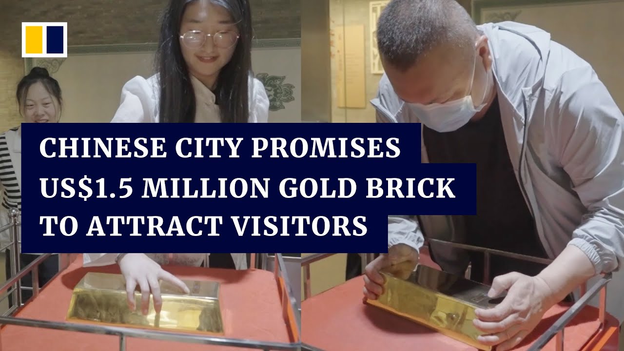 ‘Lift gold brick with one hand’: Chinese city’s US$1.5 million giveaway stunt - YouTube