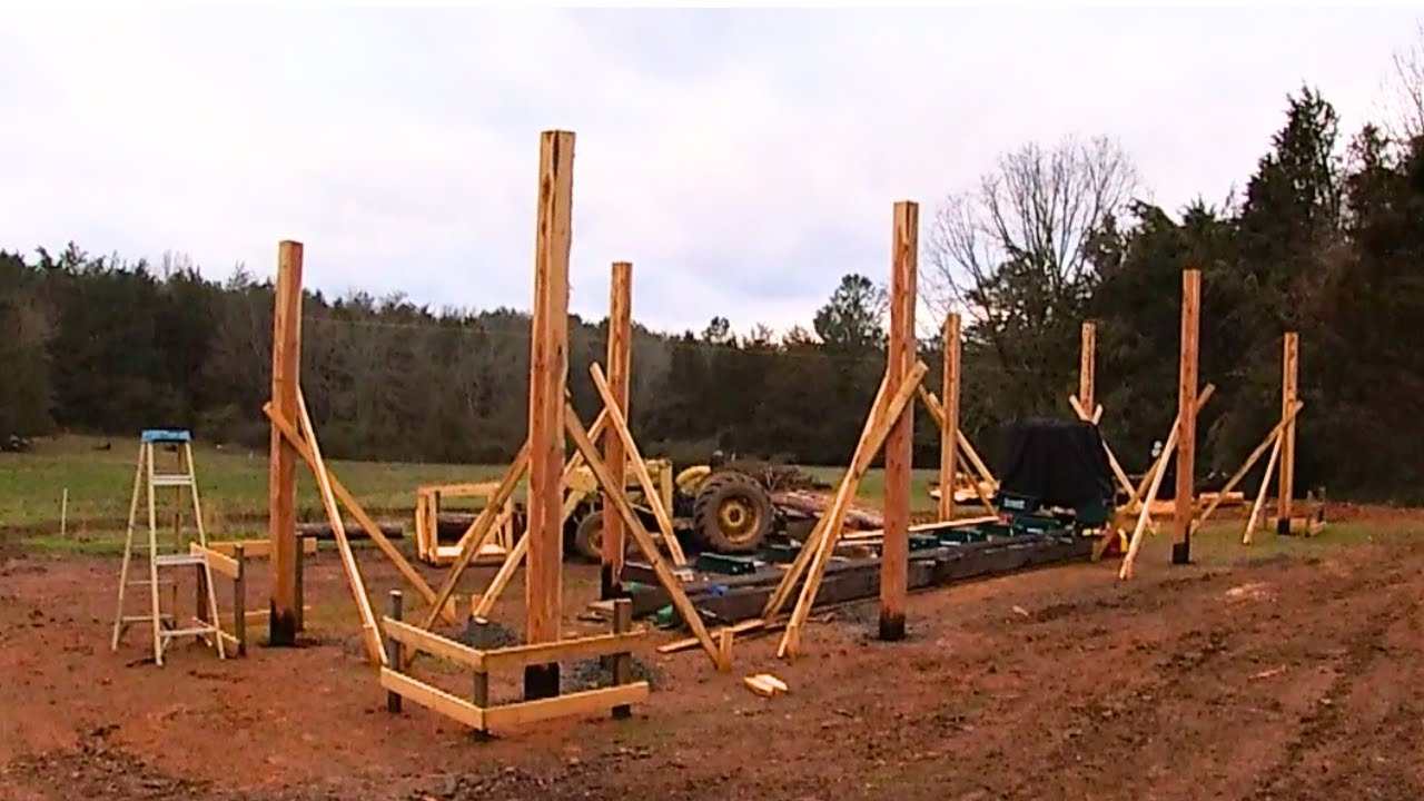 Building a Sawmill Shed, Pt 1 - YouTube