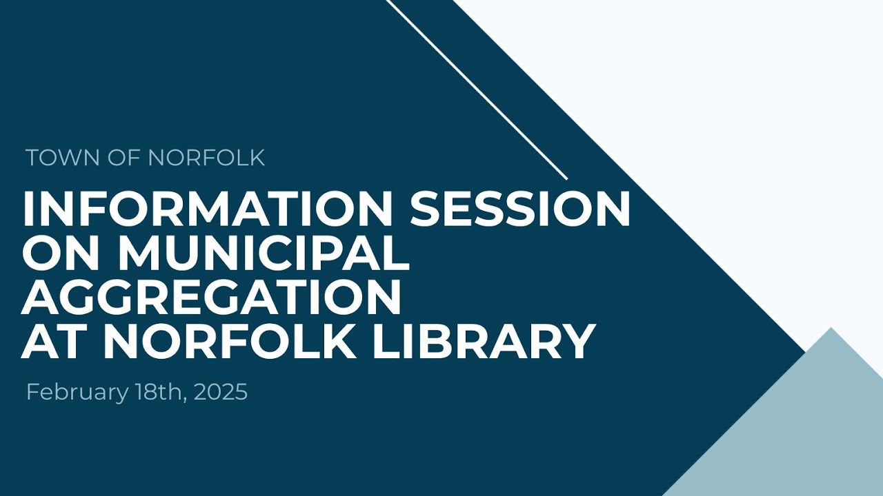 Information Session on Municipal Aggregation at Norfolk Library ...