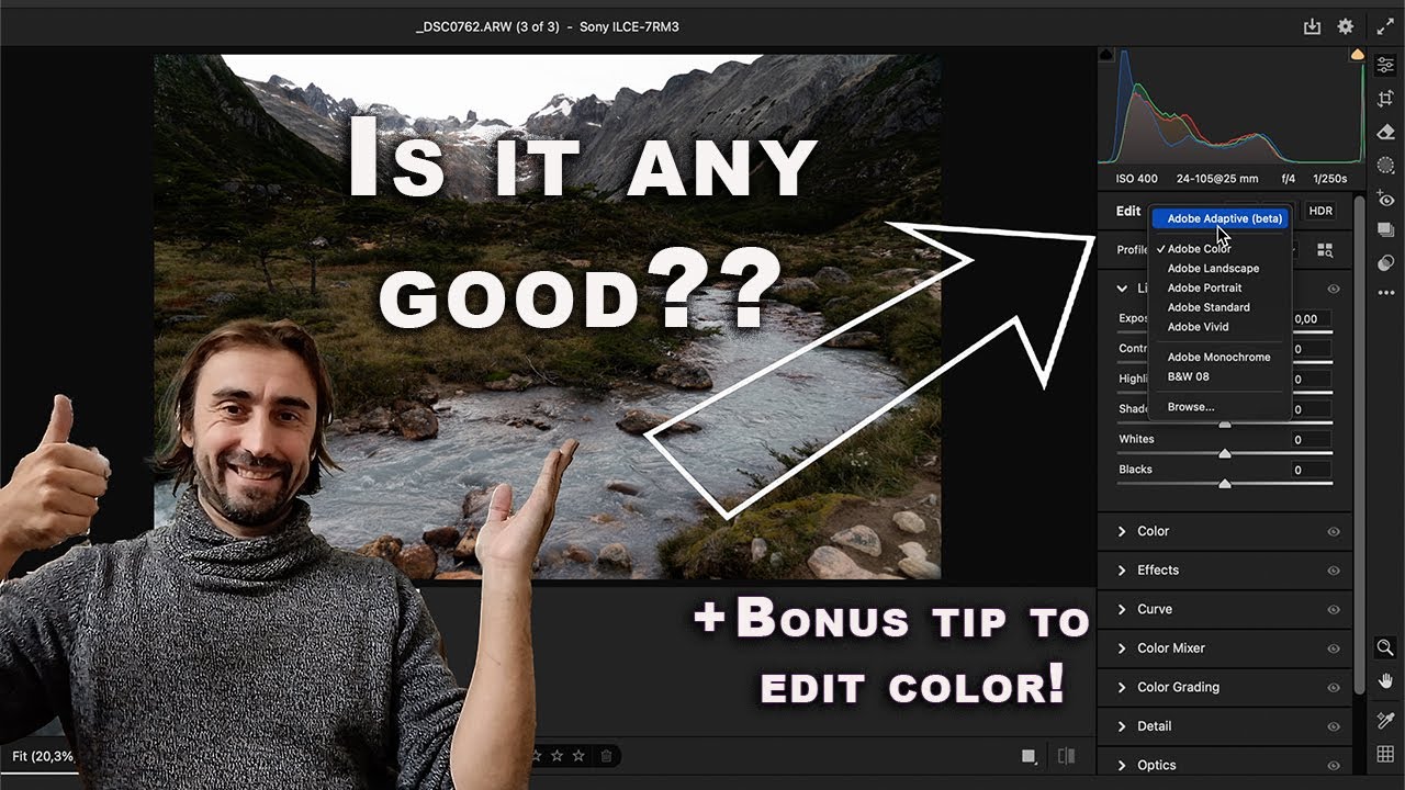 Adobe Adaptive Profile + Bonus tip - How to edit color! - YouTube
