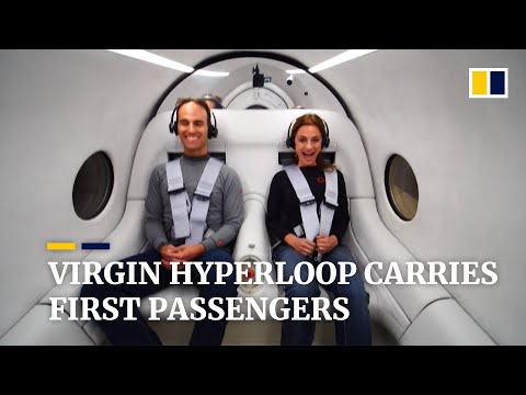 Virgin Hyperloop hypersonic train carries first passengers in US state of Nevada