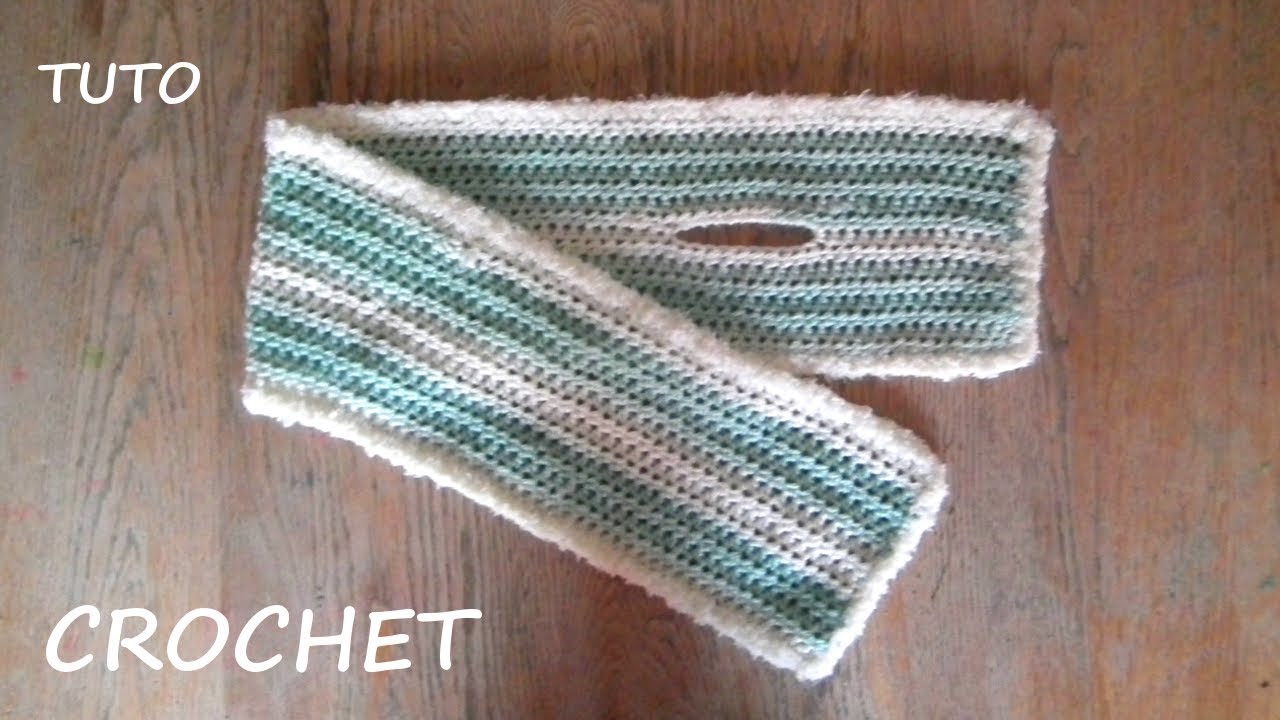 TUTO CROCHET COMMENT FAIRE UN CACHE NEZ - YouTube