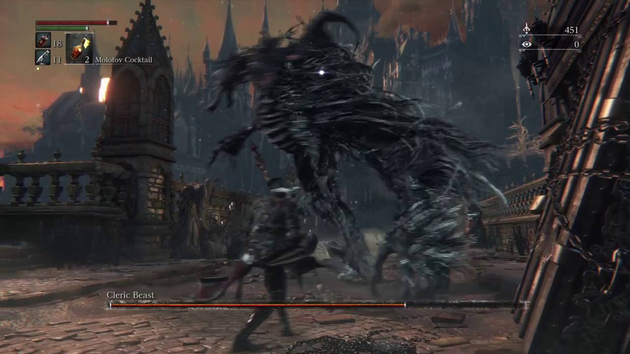 Bloodborne - First Boss Fight - YouTube