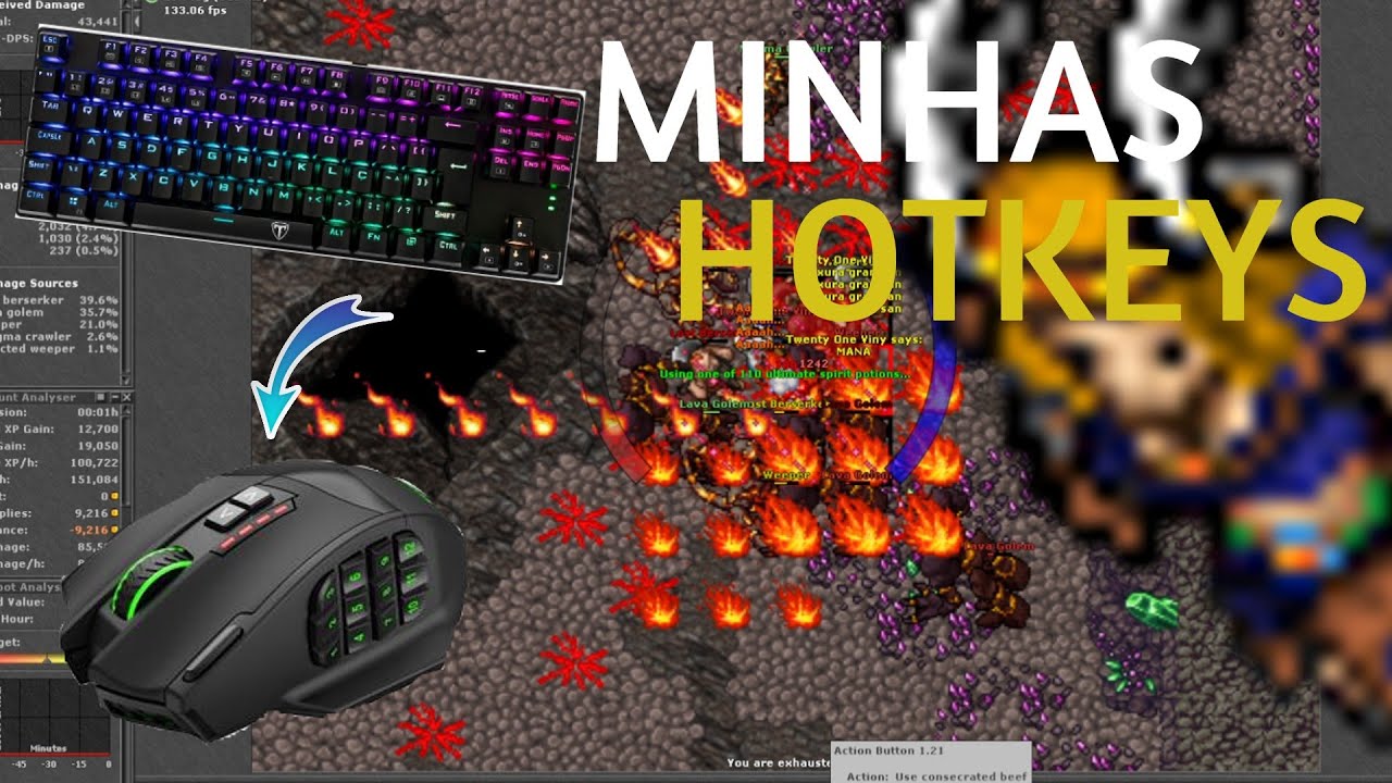 Tibia | MINHA HOTKEY DE PALADIN +DICAS - YouTube