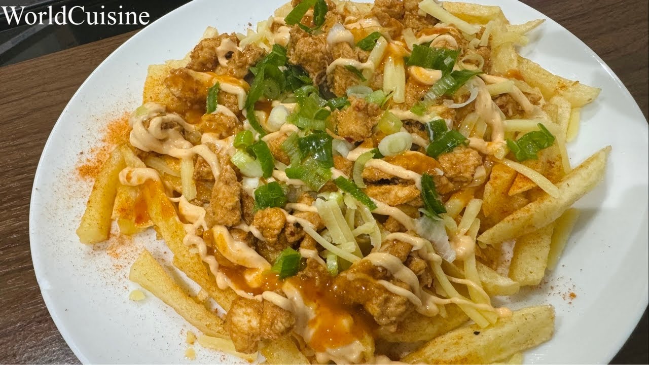 Peri Peri Chicken Loaded Fries | Nandos Inspired Recipe by World ...
