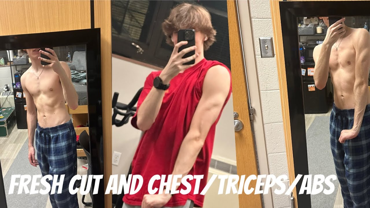 HE’SSSS BAAACK!! Fresh Cut, Dorm Tour, and Chest/Triceps/Abs! - YouTube