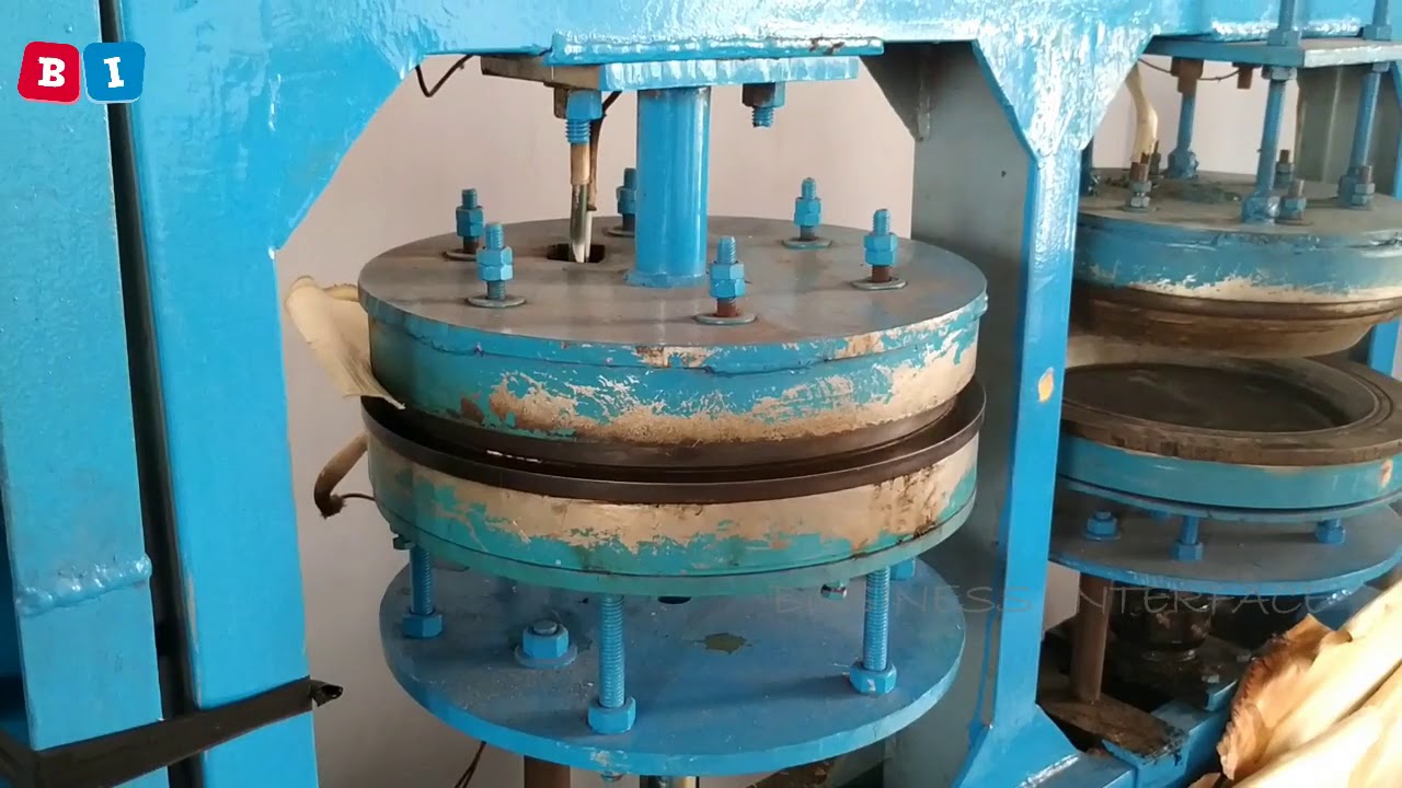 areca leaf plate making, pakku mattai thattu making machine, - YouTube