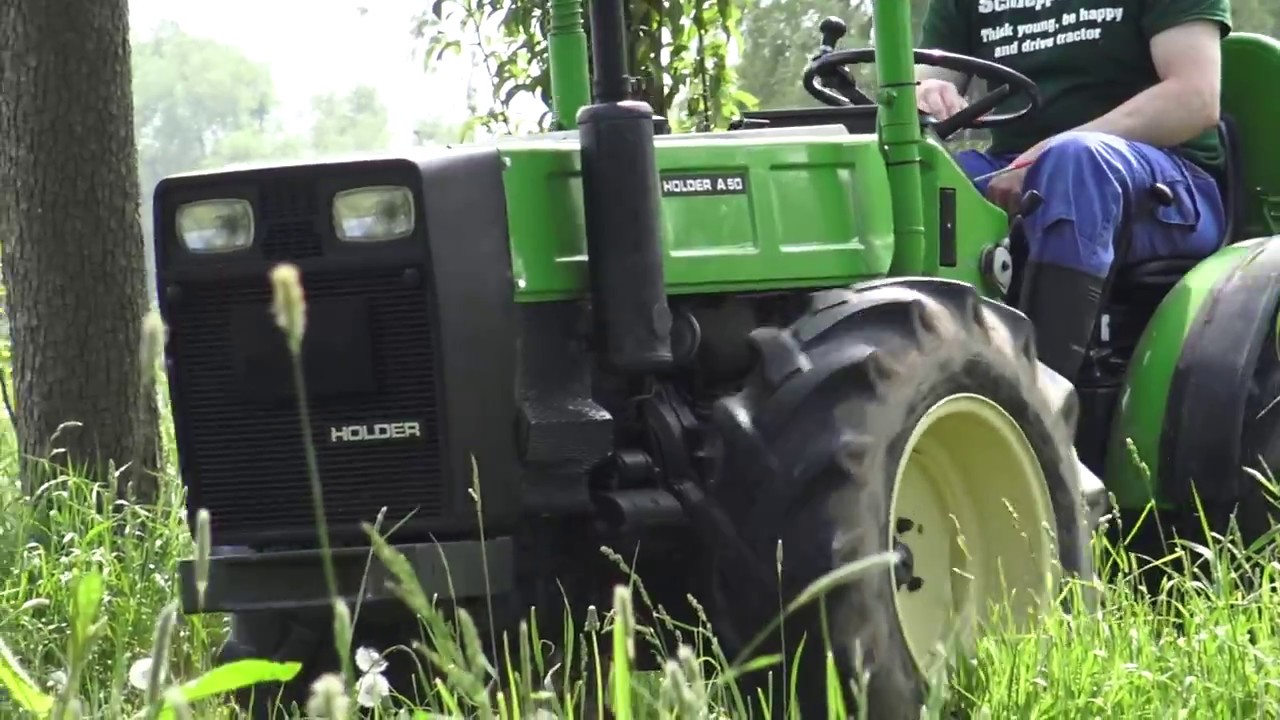 The four-wheel drive HOLDER tractor A50 working in 2018 - Holder ...