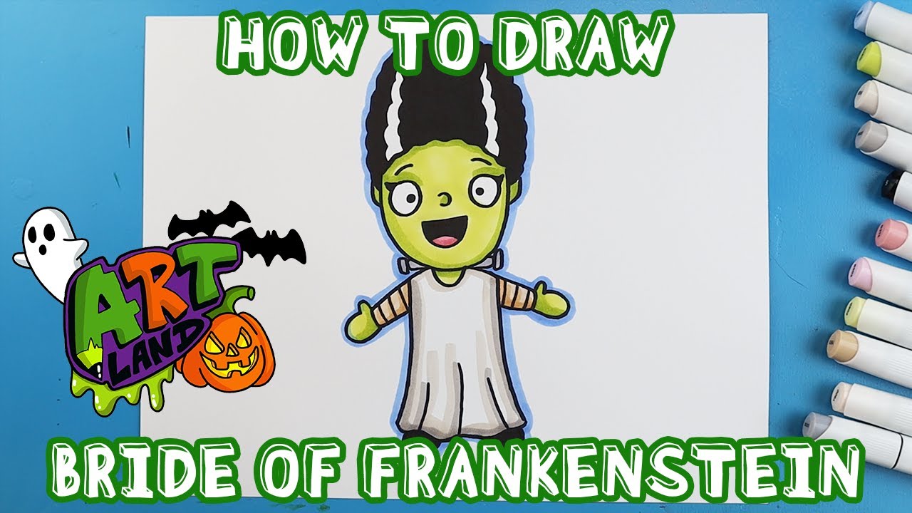 How to Draw BRIDE OF FRANKENSTEIN - YouTube
