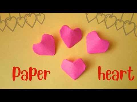 paper craft | how to make paper hearts | mini heart decor - YouTube