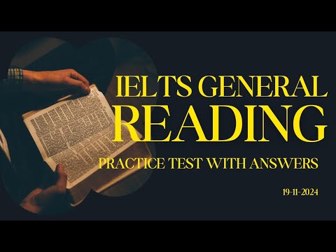 Reading General IELTS Practice Test With Answers | General Training ...