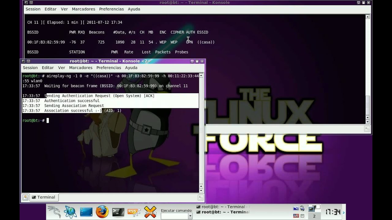 Backtrack 4 R2 web cracking wifi en español - YouTube