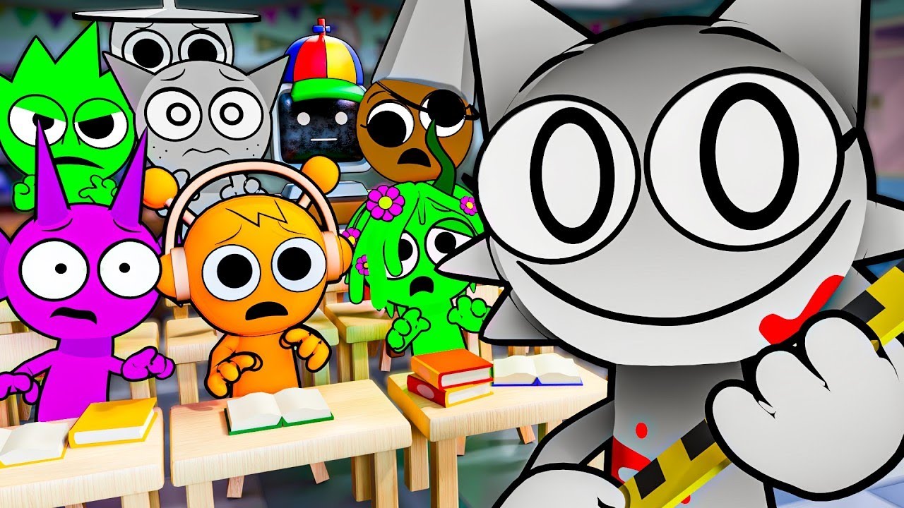 WHITE WENDA at SCHOOL! Incredibox Sprunki Animation (REUPLOAD) - YouTube