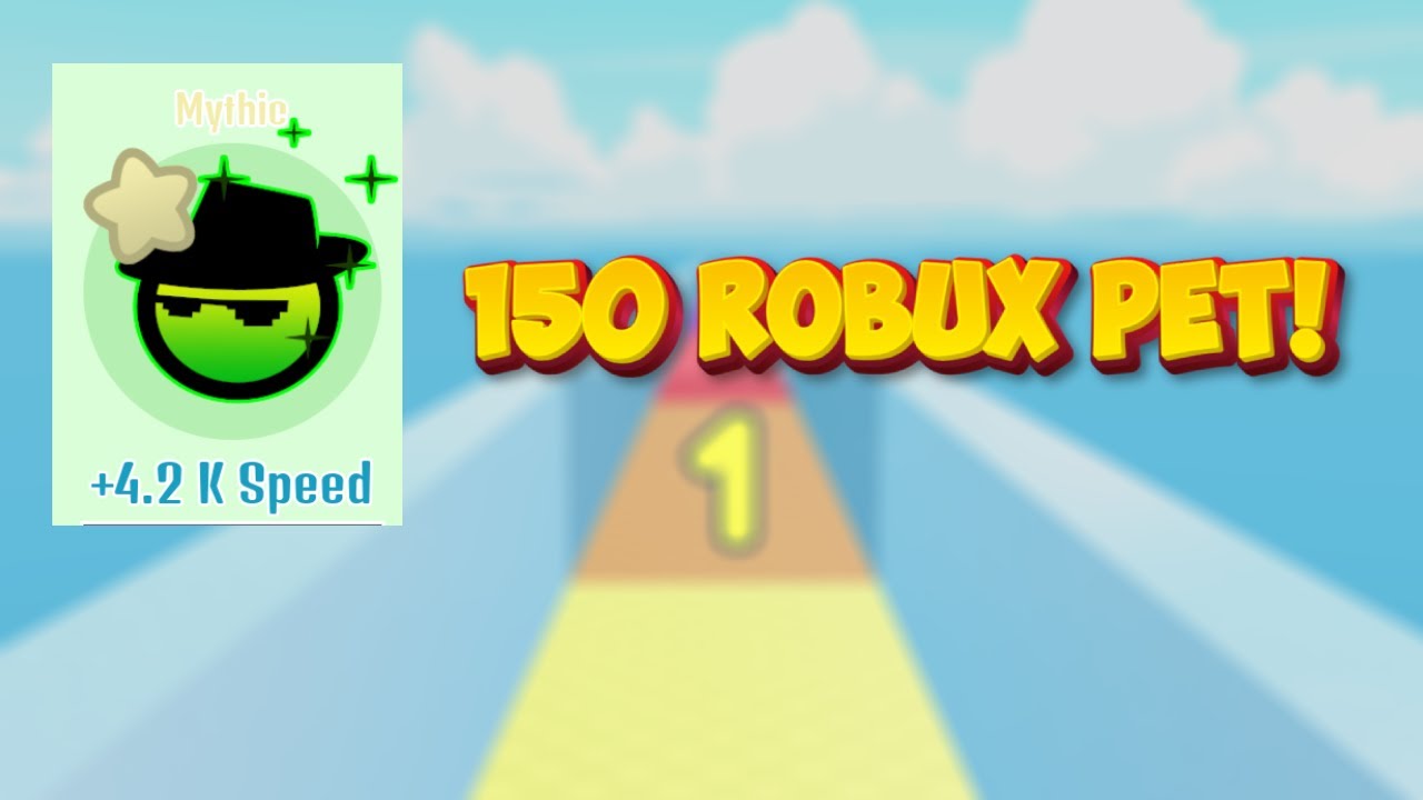 Buying the 150 Robux pet in Race Clickers! - YouTube