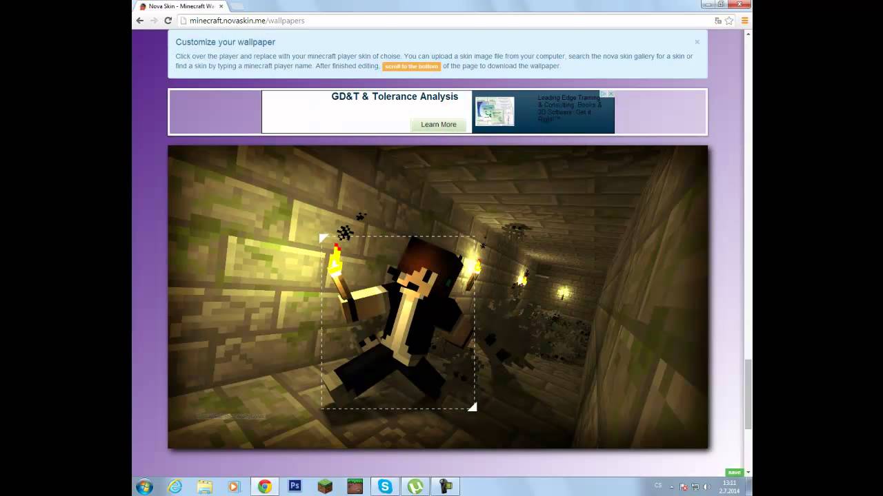 [Tutorial]Jak udělat minecraft pozadí na plochu - YouTube