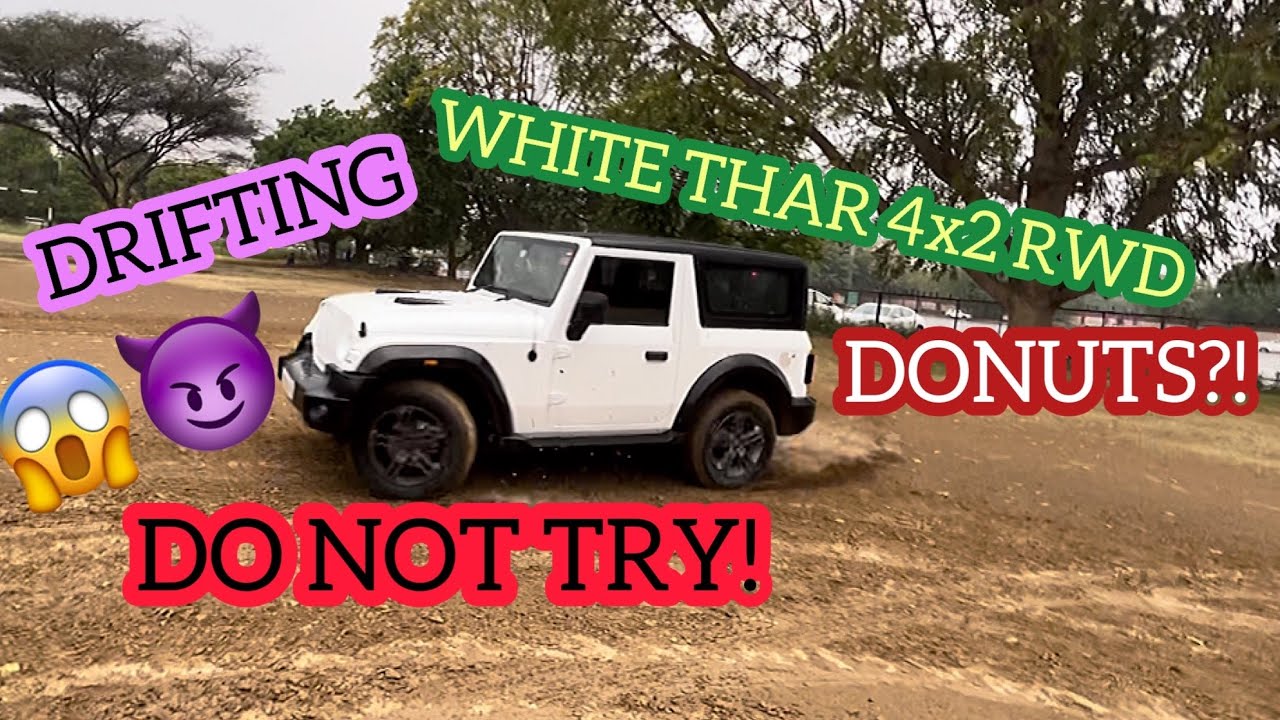 DRIFTING WITH 2023 WHITE THAR 4x2 REAR WHEEL DRIVE | HOW TO DRIFT - YouTube