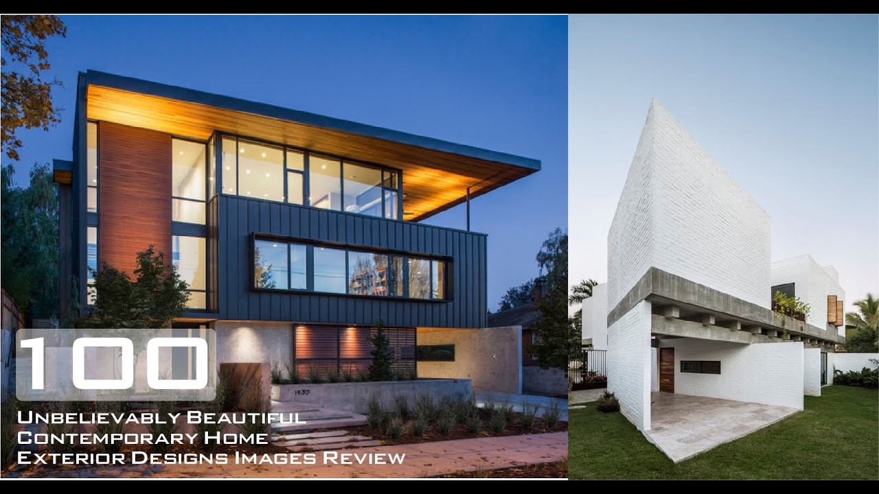 100 Unbelievably Beautiful Contemporary Home Exterior Designs/ Images ...