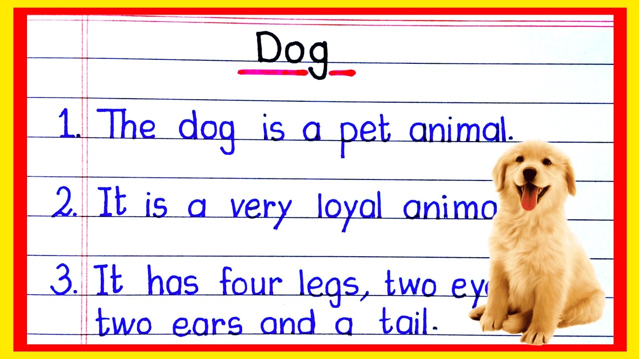 Dog Essay 10 lines | Essay on Dog English mein | Dog Paragraph in ...