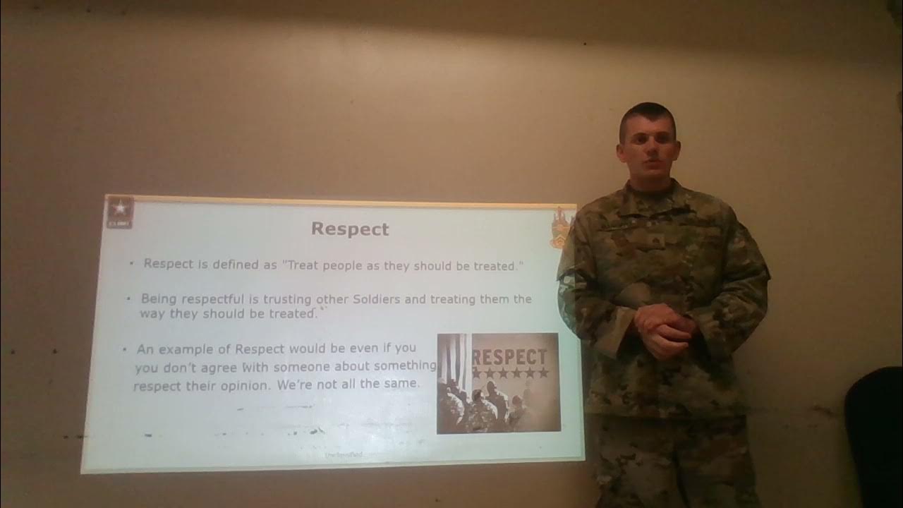 Army Values Public Speaking BLC Class 012-21 - YouTube