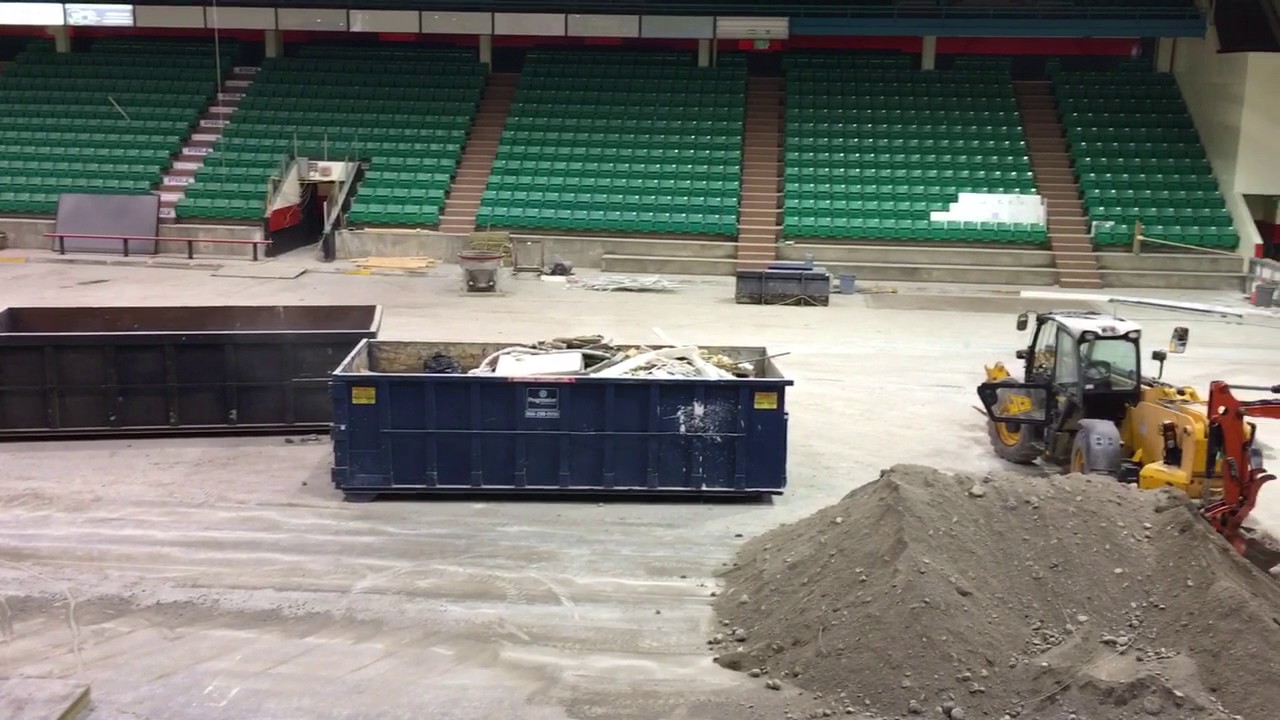 A shot of the Yardmen arena renovations - YouTube