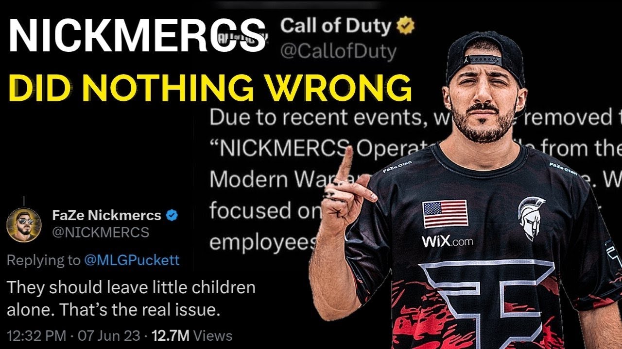 NICKMERCS DID NOTHING WRONG! Call Of Duty Tries To CANCEL NICK MERCS ...