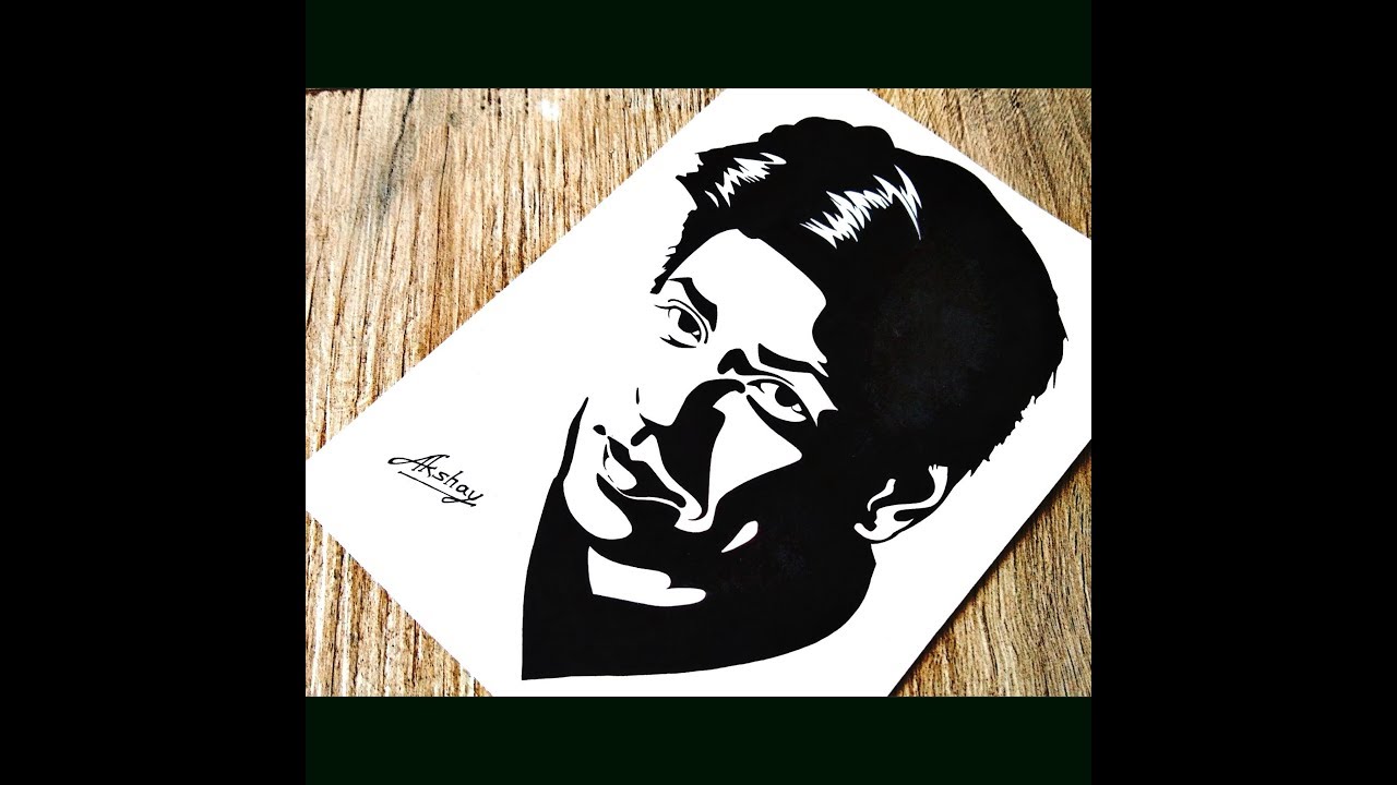 How To Draw Shah Rukh Khan Silhouette Drawing step by step - SRK ...