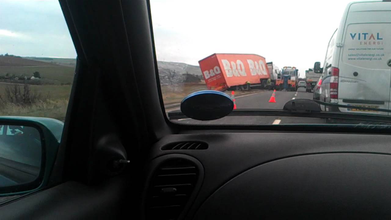 B&Q lorry on the A90 - YouTube