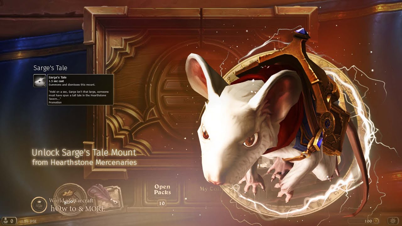 Unlock Sarge's Tale (mouse) Mount from Hearthstone Mercenaries (limited ...