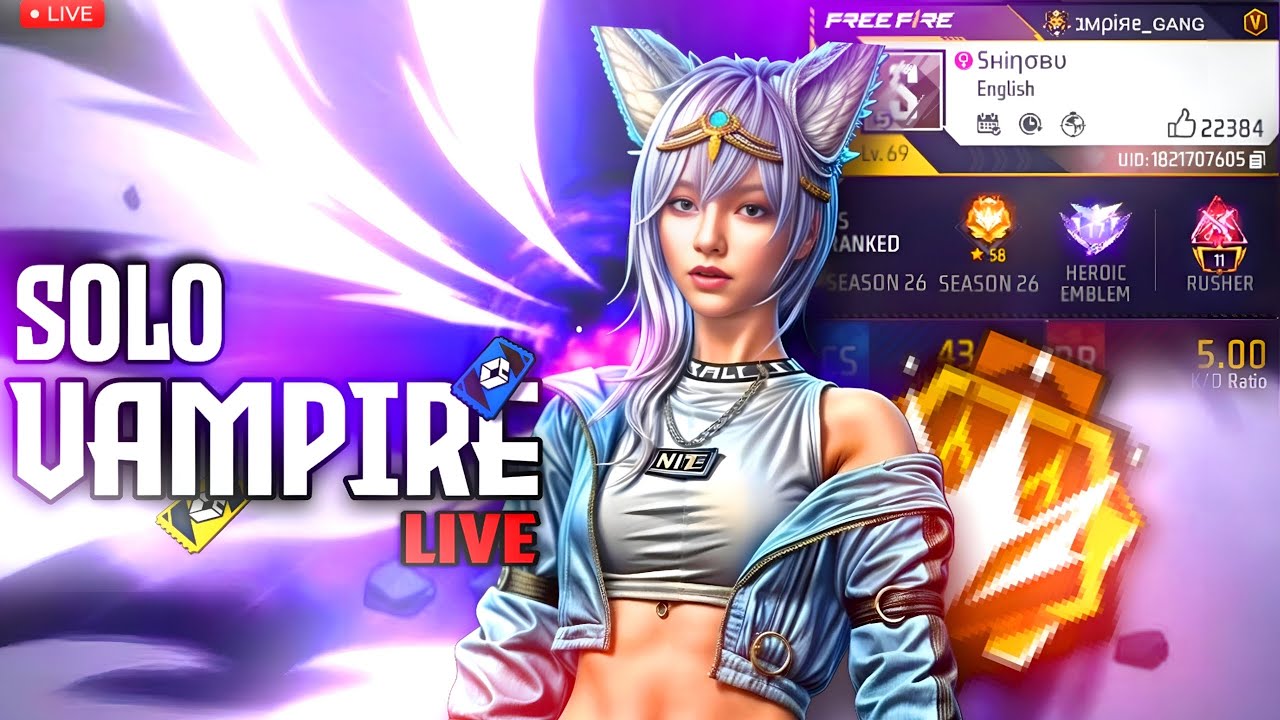 FF QUEEN IS BACK😎 ‍🔥 ||FREE FIRE LIVE GUILD TEST||GUILD TEST 1 VS 1 ...