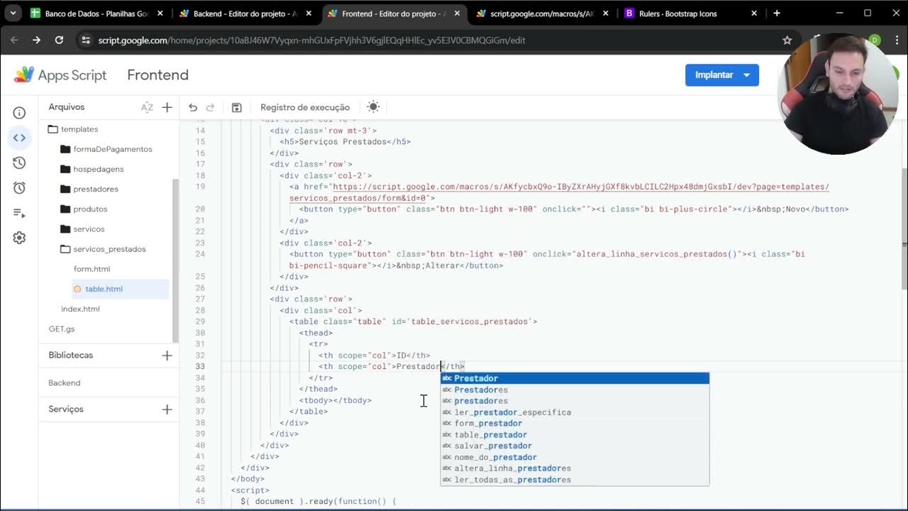 Parte 6 - Desenvolvimento de Sistemas com Apps Script - YouTube