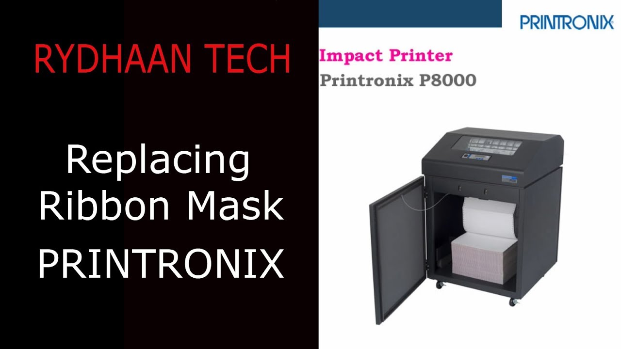 How to replace Printronix P8000 Ribbon Mask - YouTube