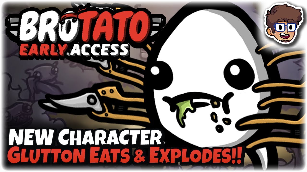 NEW Character, Glutton Eats Until He EXPLODES!! | NEW UPDATE | Brotato: Early Access - YouTube