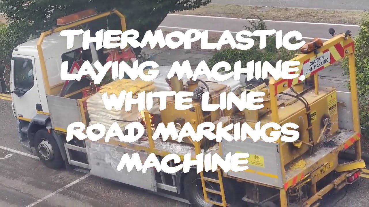 Thermoplastic laying machine - White Line Marking Machine - YouTube