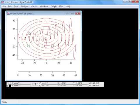 IGOR Pro Guided Tour 1: 4.0 Using Cursors - YouTube
