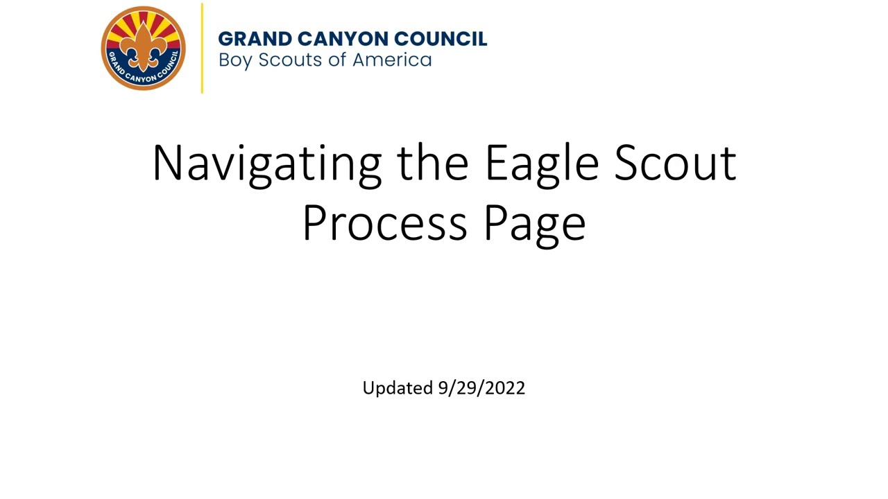 Grand Canyon Council - Eagle Process Explained Briefly - YouTube