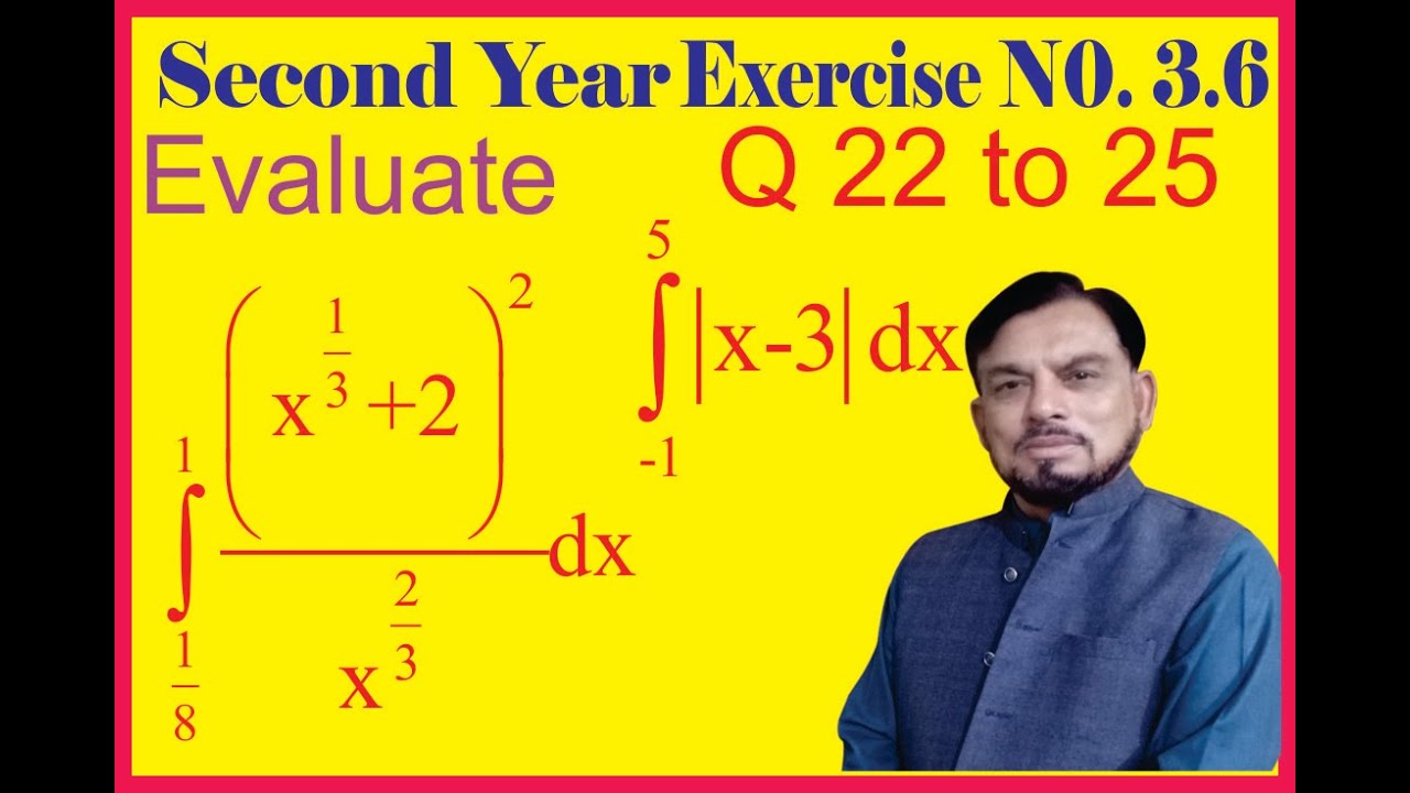 Integrate modulus of x-3 between the limits -1 to 5 - YouTube