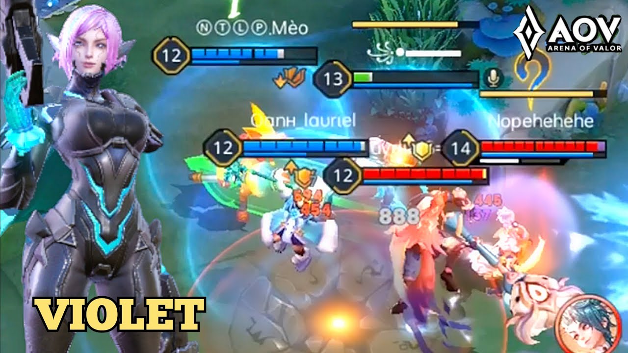 AOV : VIOLET GAMEPLAY|ARENA OF VALOR LIÊN QUÂN MOBILE ROV COT - YouTube