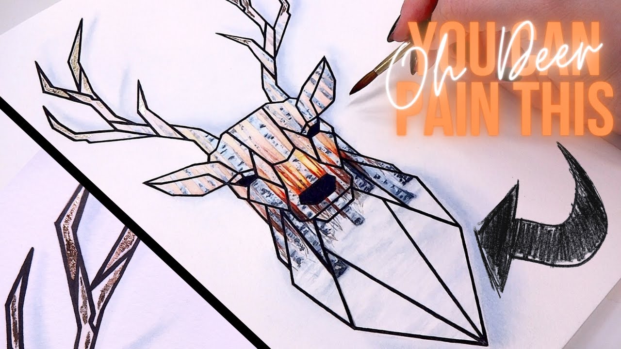 Watercolor Winter Deer Painting | Easy Tutorial - YouTube