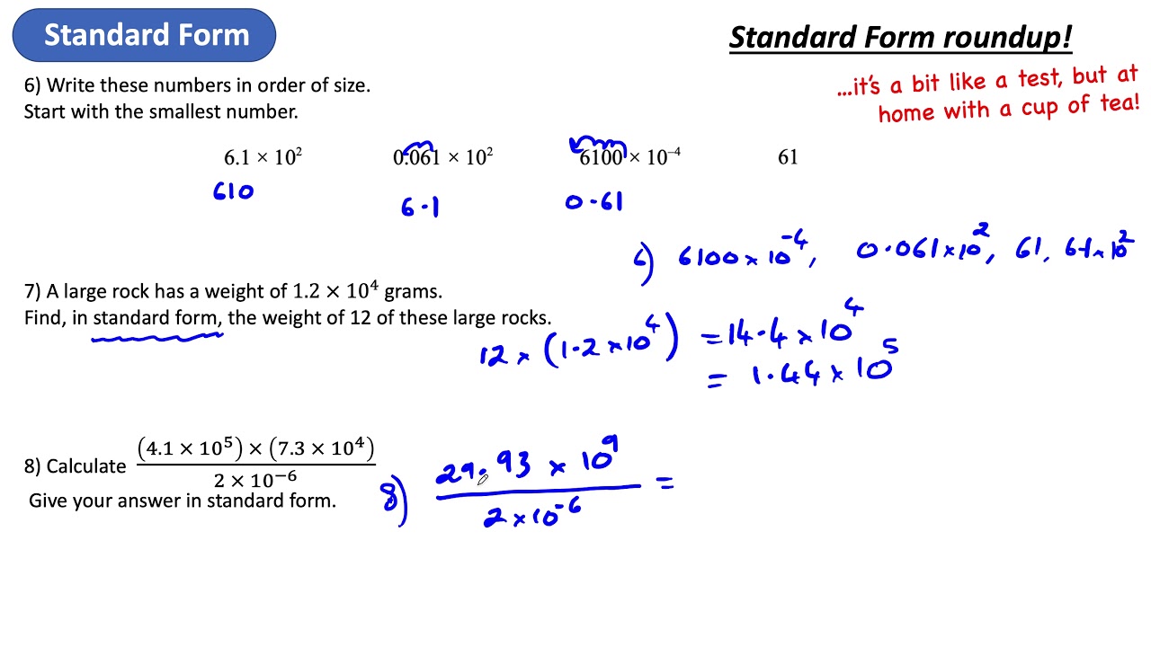 Standard Form (roundup) - YouTube