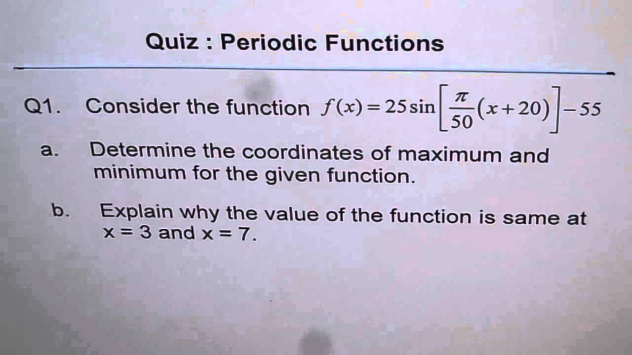 Find Range Of Periodic Function 2 Sin 50 x 20 55 Quiz Q1 YouTube Find Range Of Periodic Function 2 Sin 50 x 20 55 Quiz Q1 YouTube