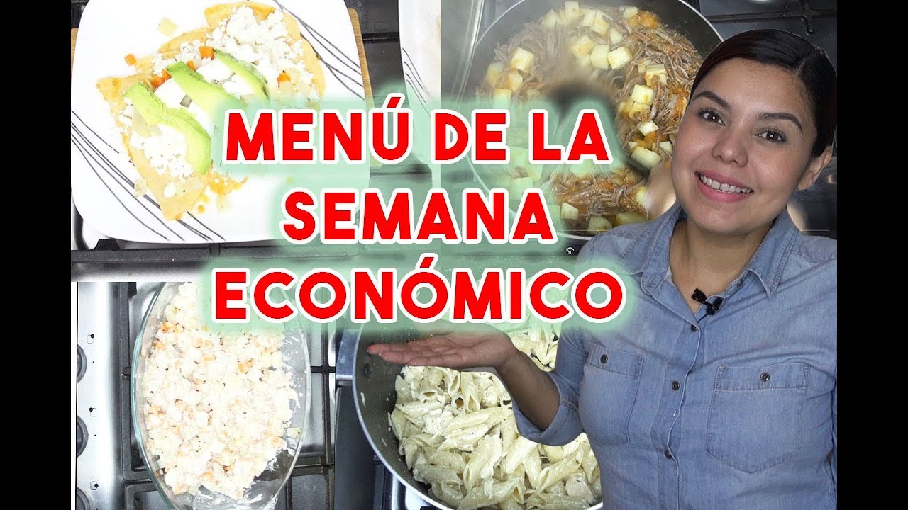 MENU SEMANAL ECONOMICO // RECETAS ECONOMICAS // VALERIE - YouTube