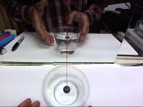 pendulum in changing water depth - YouTube