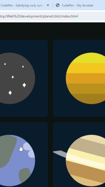 planet animation using html css javascript #new #web #design #viral #shorts - YouTube