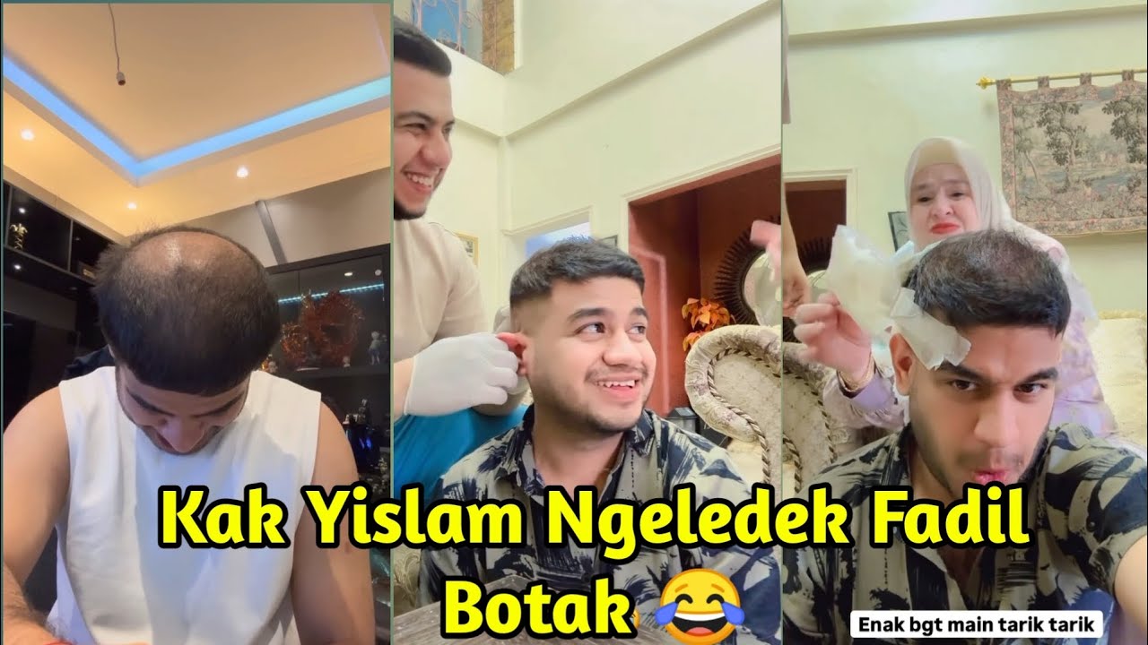 Fadil Jaidi Botak diketawain Kak Yislam - YouTube
