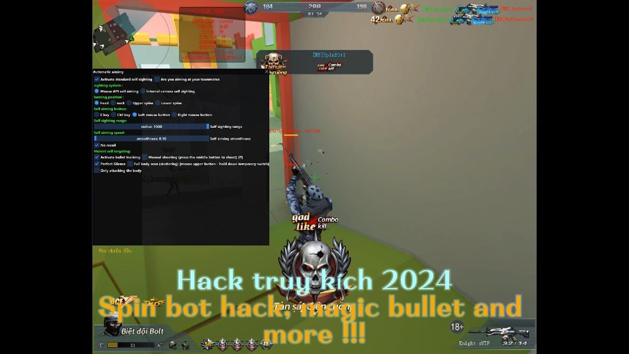 Hack truy kích 2024, Spin bot, silent aim, magic bullet, trigger bot, wall and more !!! - YouTube