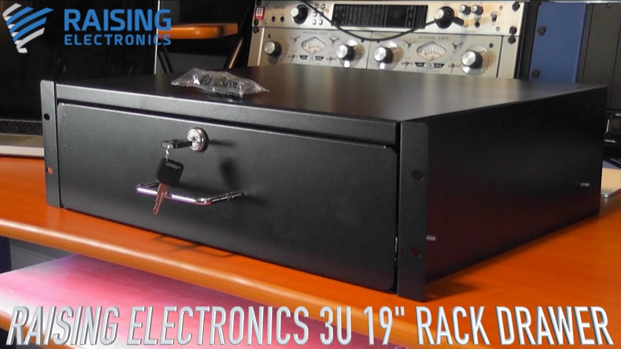 Raising Electronic 3U 19" Rack Mount DJ Drawer - YouTube