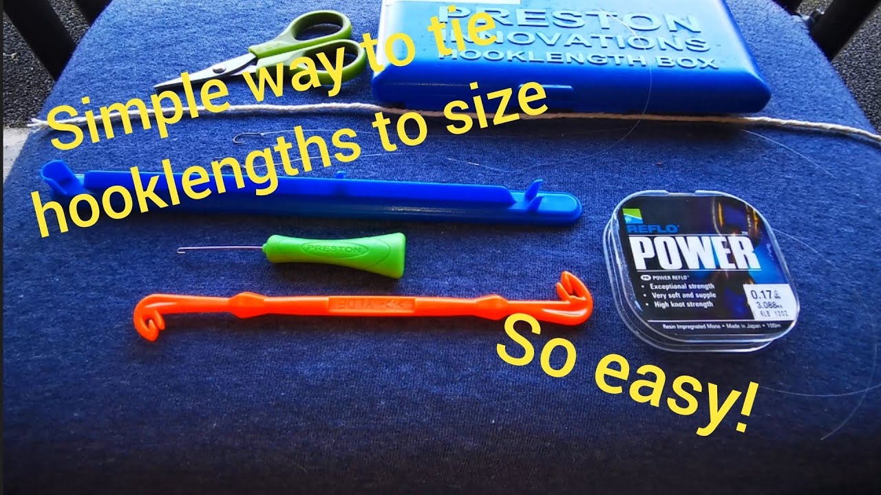 how to tie hooklengths to correct sizes for rig sticks and boxes. So ...