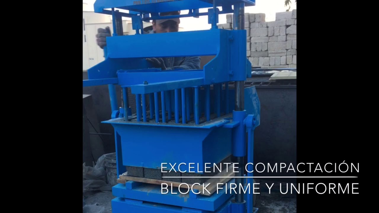 Maquina bloquera modelo VM4 - YouTube