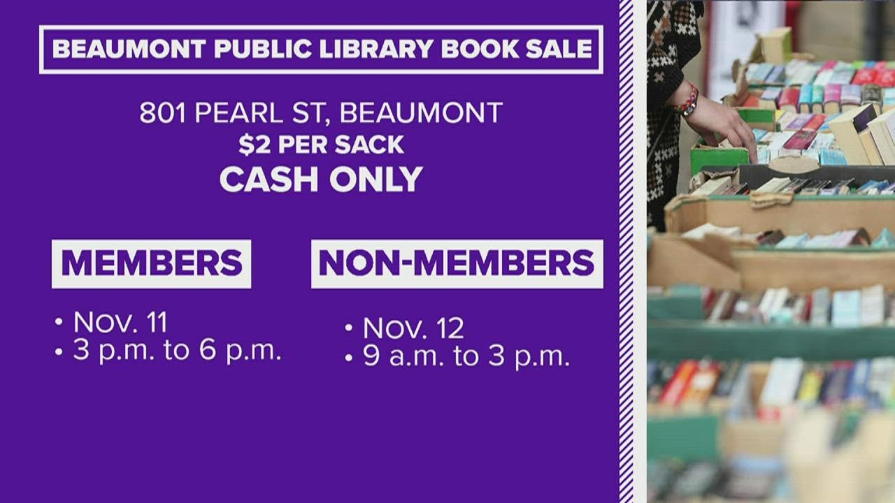Book sale benefits Beaumont Public Library System - YouTube